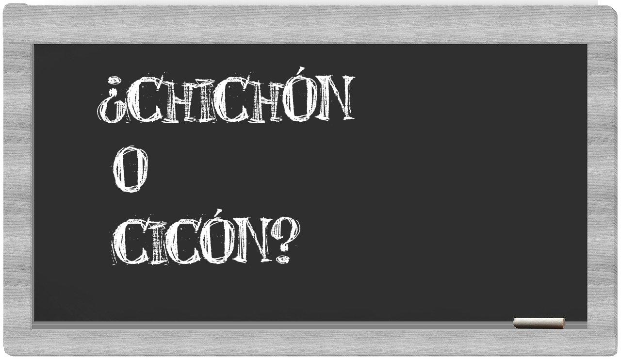 chichón o cicón